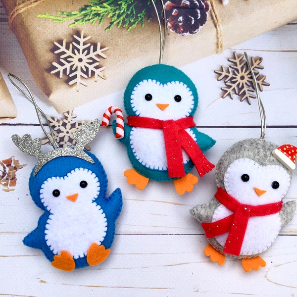 Felt Penguin Ornament - Etsy