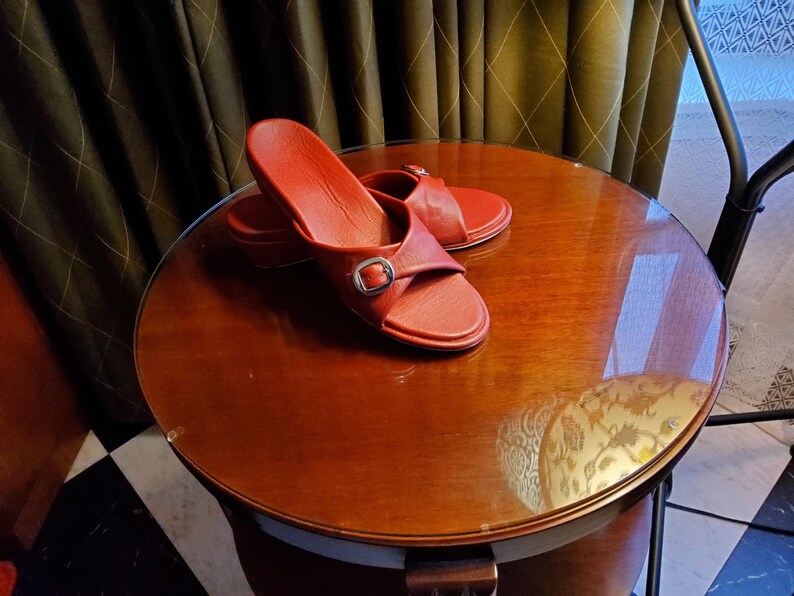 Wedge Heel Leather Slide/slipper - Custom Made / Style - Etsy