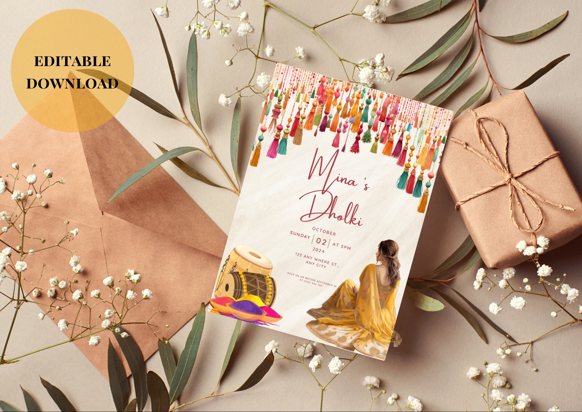 Mehendi Invitations, Haldi Invitation, Digital Invites, Dholki ...