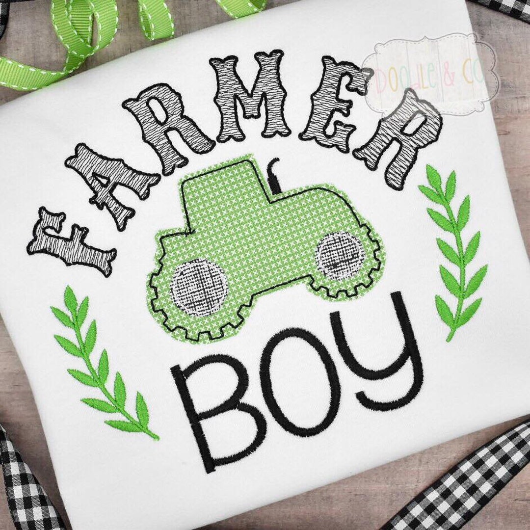 Farmer Boy Tractor Shirt, Boy Summer Shirt, Farm Shirt for Boy, Tractor ...