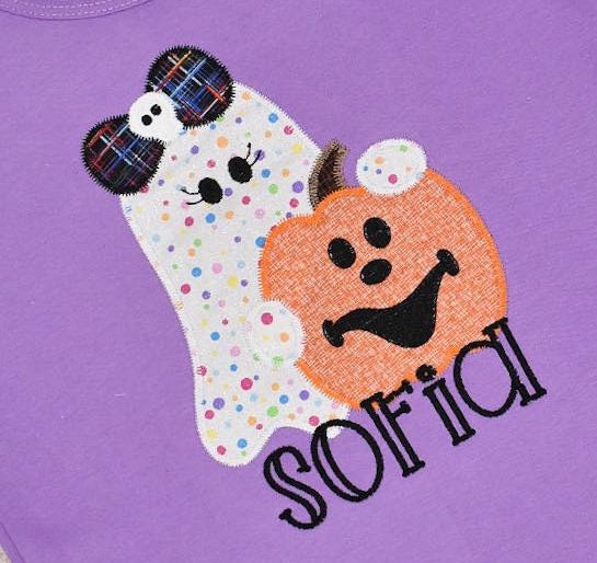 Ghost Pumpkin Halloween Pant Set Girl Personalized Fall - Etsy