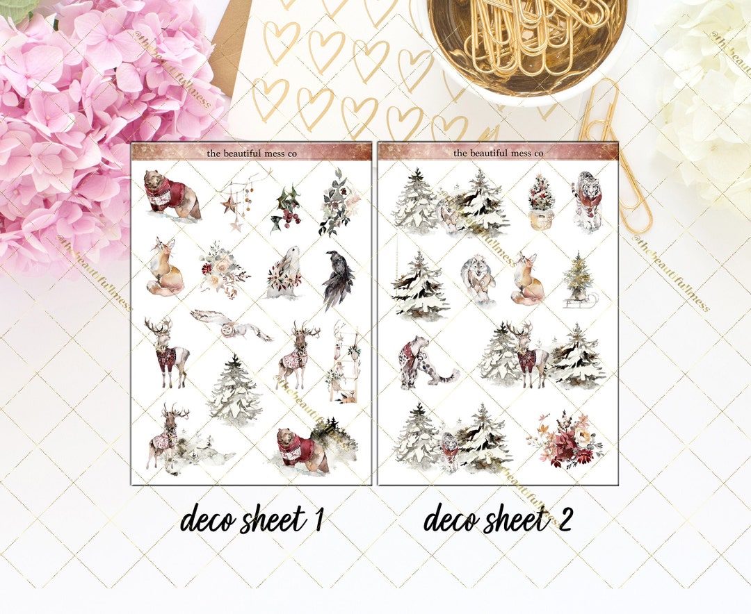 Winter Solstice Large Deco Stickers / Journaling Stickers / Planner ...