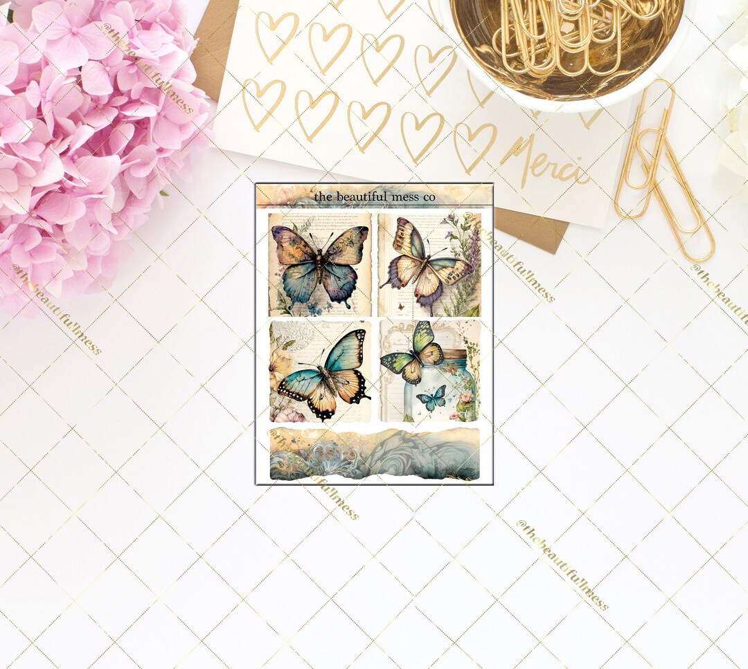 Butterflies Mini Journaling Kit/ Bullet Planner / Planner Stickers ...