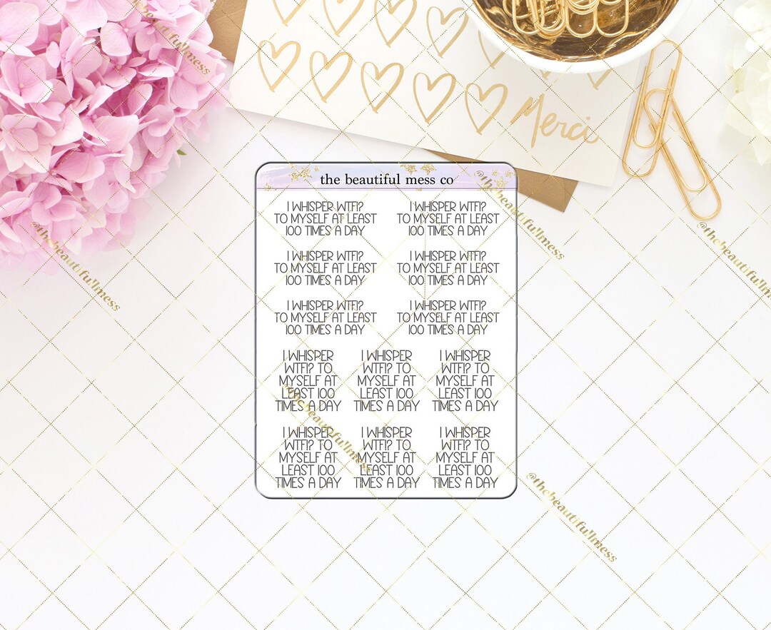 Whisper to Myself Deco Stickers / Planner Sticker / Vertical Planner ...