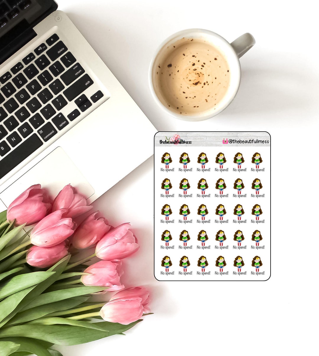 Wonder Mom No Spend Stickers / Planner Stickers - Etsy
