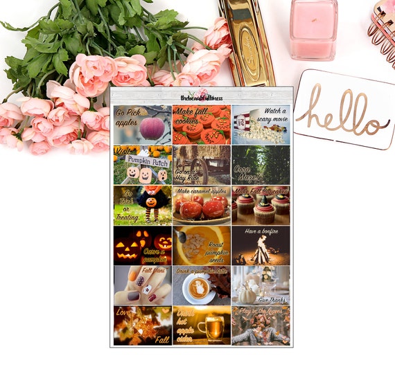 Fall Bucket List Stickers / Planner Stickers | Etsy