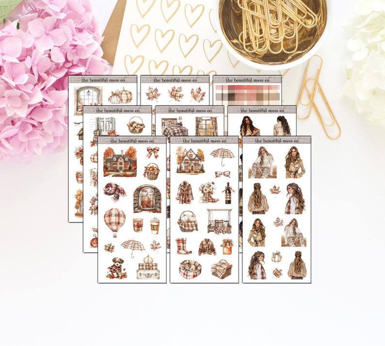 Plaid Fall Journaling Kit/ Bullet Planner / Planner Stickers / Mini Kit ...