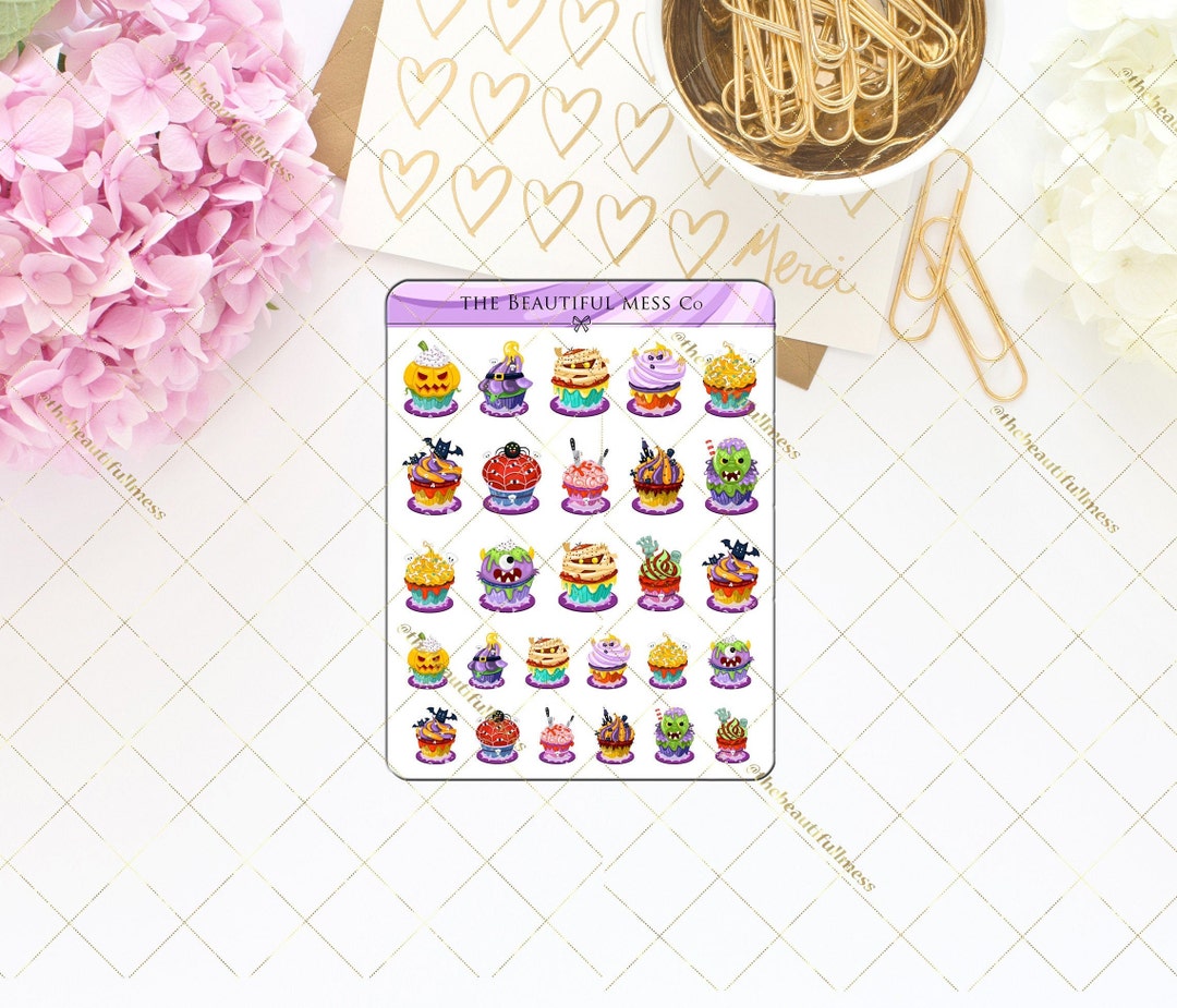 Monster Cakes Deco Stickers / Planner Sticker / Happy Planner / Plum ...
