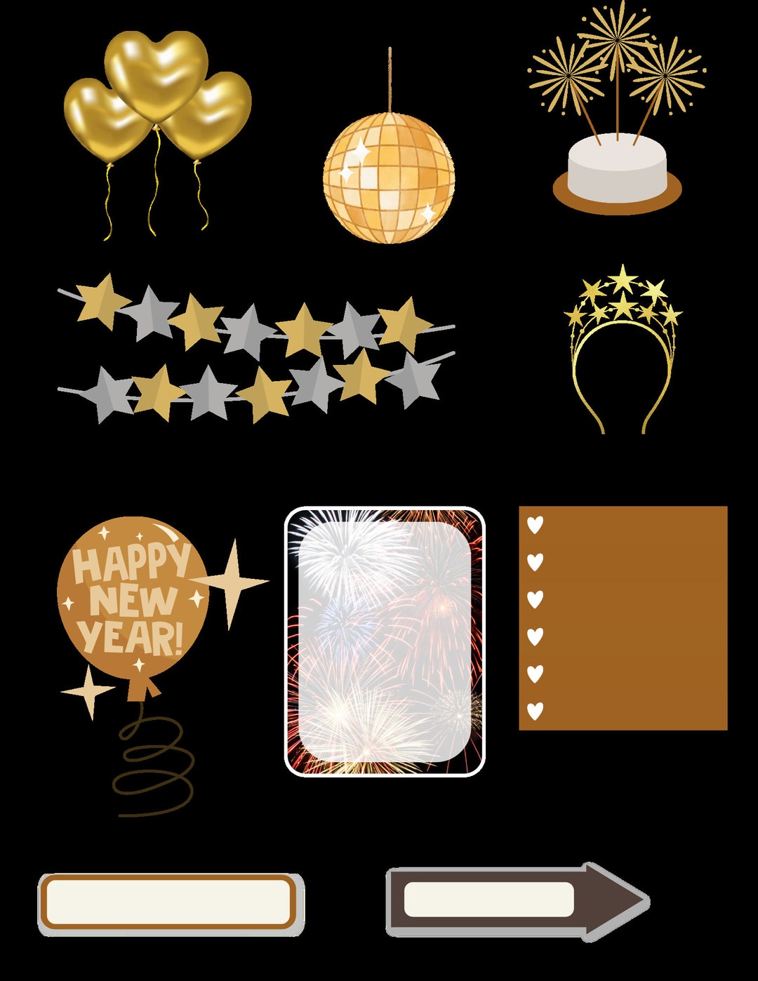 PRINTABLE *ONLY* Colorful Label Planner Stickers, Personalized Planner ...