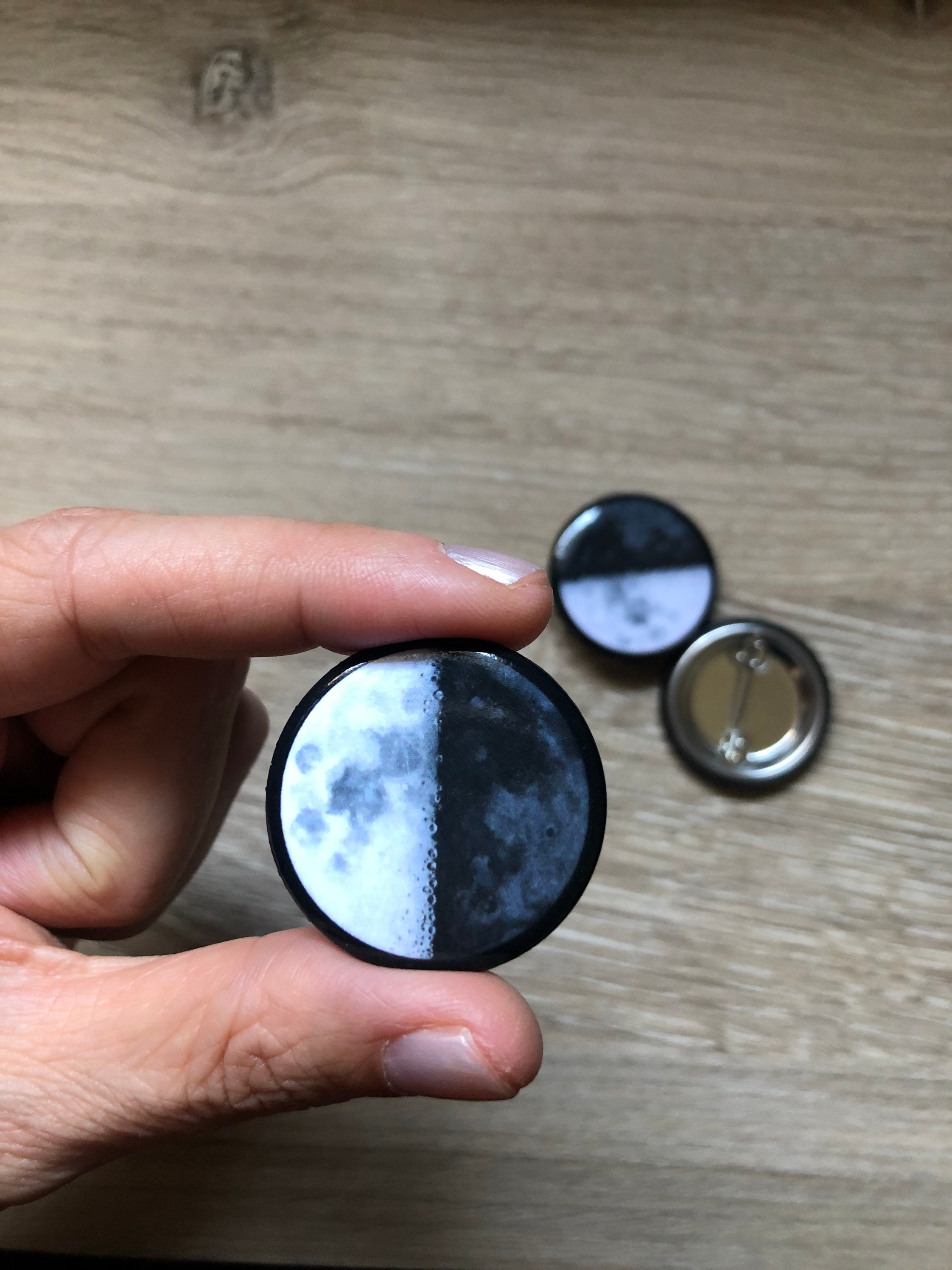 Moon Button - Etsy