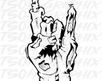 Zombie Hand Rock Svg - Etsy