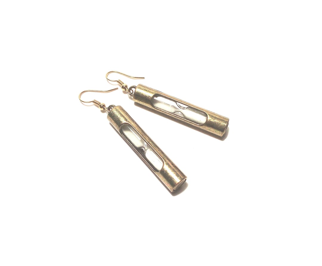 Sands of Time Earrings/hourglass Earrings/hourglass Jewelry/golden Hour ...