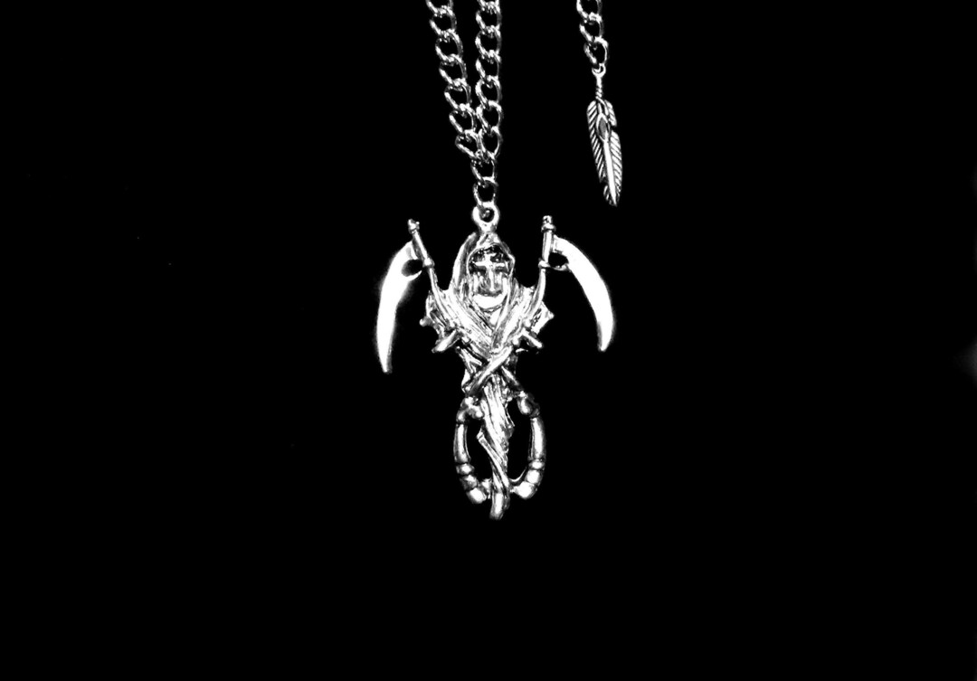 Grim Reaper Necklace/horror Jewelry/festival of the Dead Jewelry/día De ...