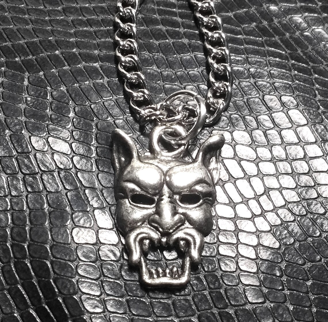 Demon Head Necklace/Devil Head Keychain/Devil Head | Etsy