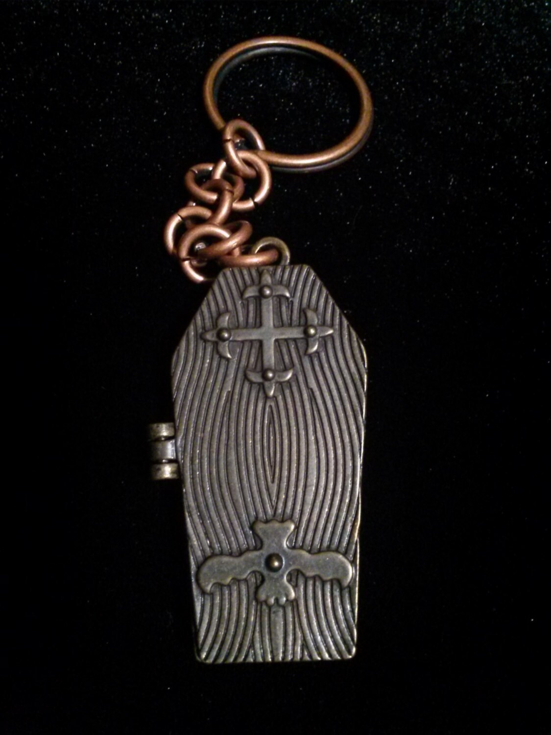 Open Coffin Keychain With Skeleton - Etsy
