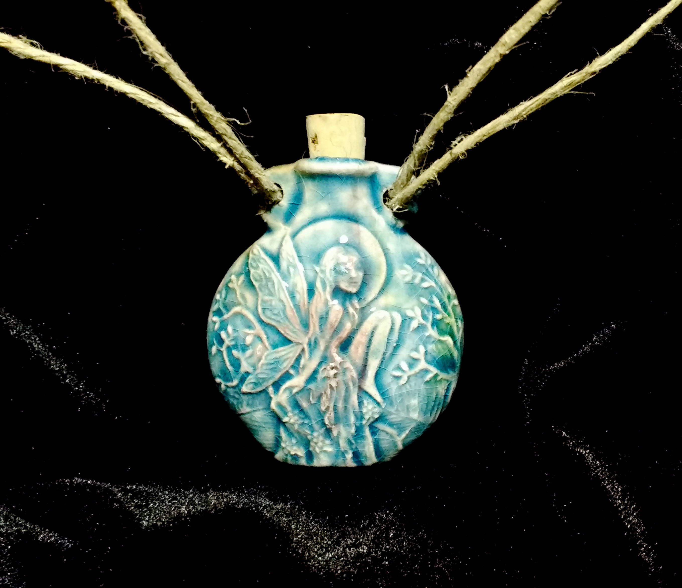 Pixie Necklace/fairy Necklace/peruvian Ceramic Bottle | Etsy