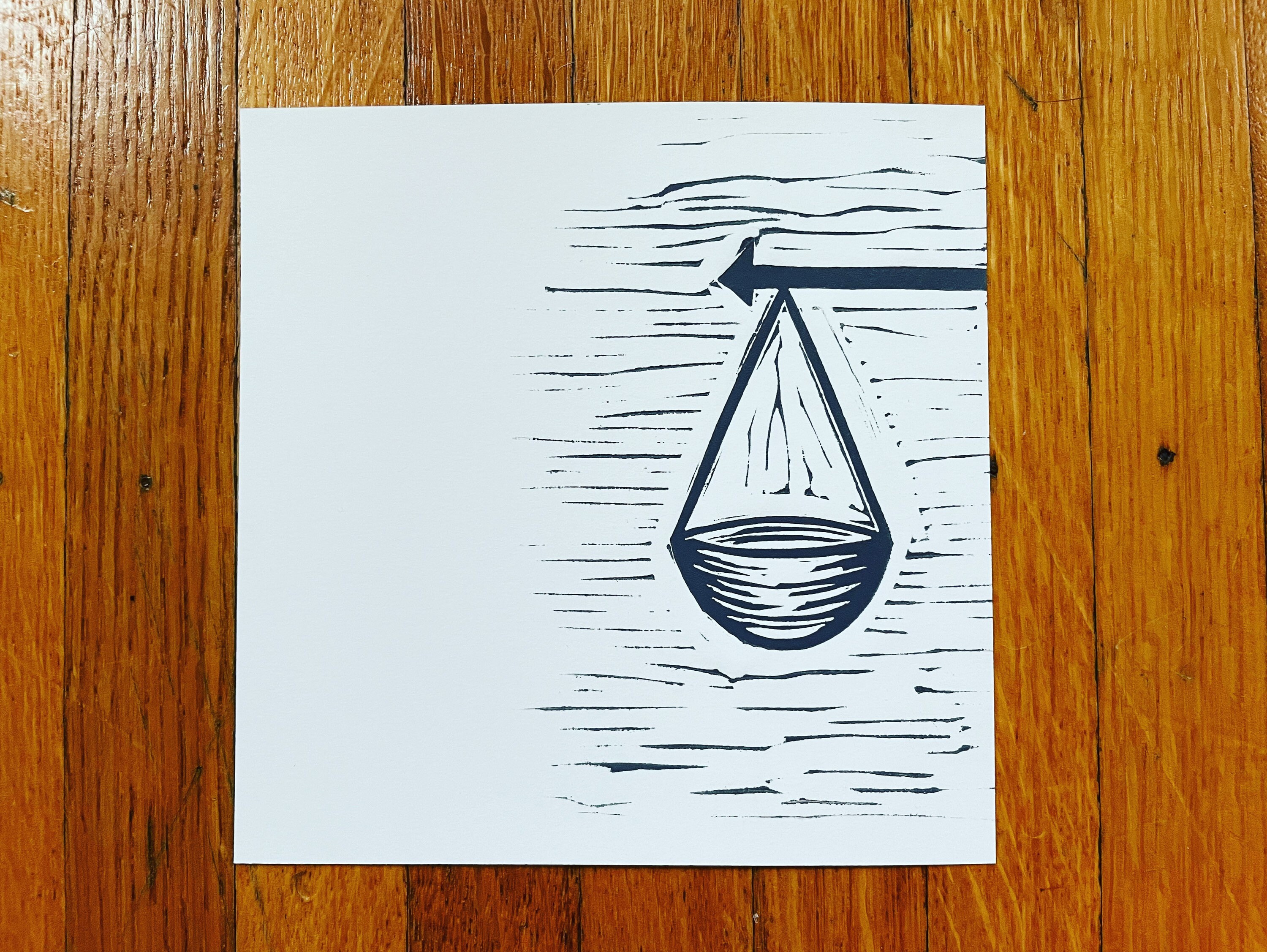Scales of Justice - Fist - Original Linocut Print - Hand Printed - Etsy