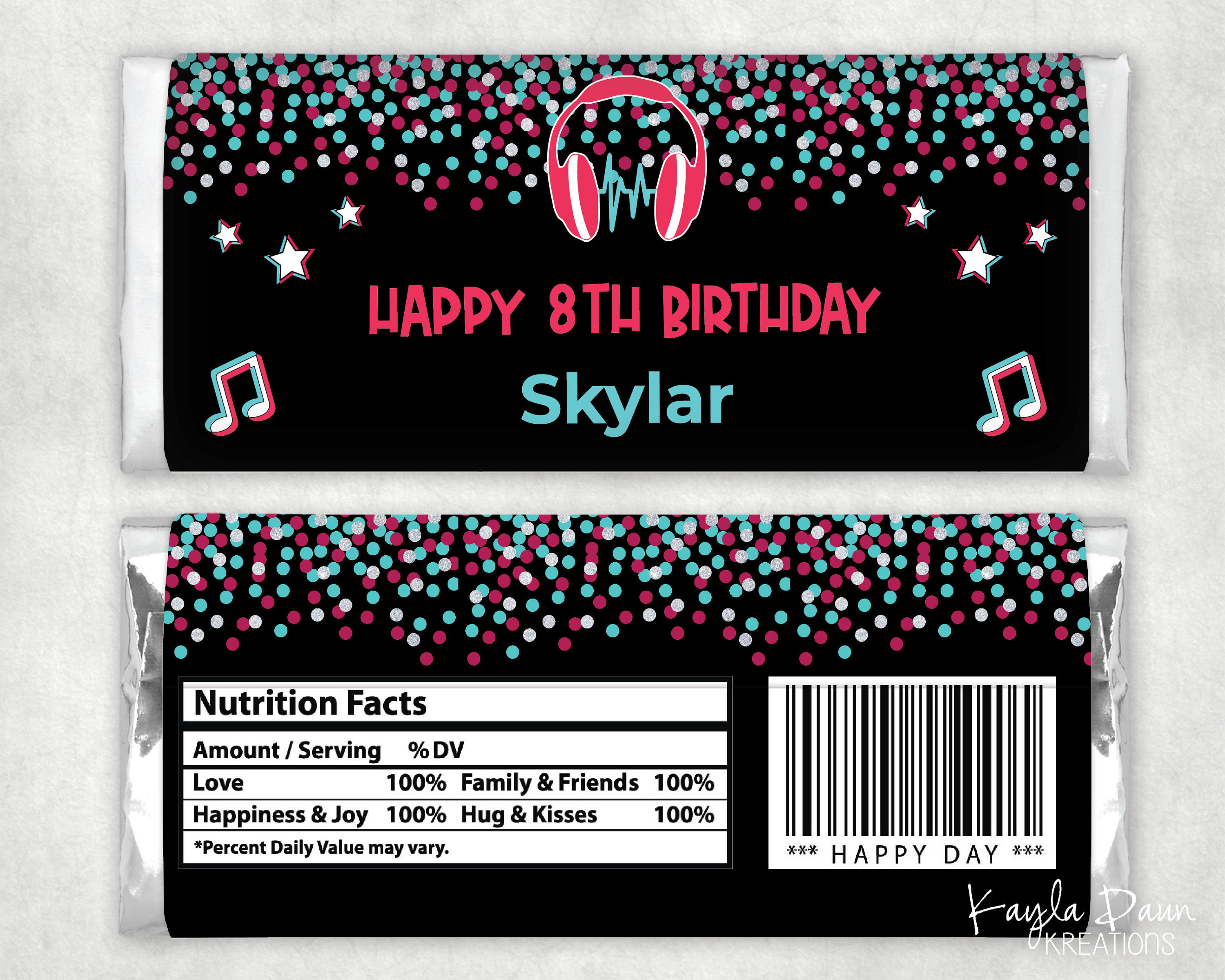 Tiktok Inspired Chocolate Bar Wrapper - Etsy