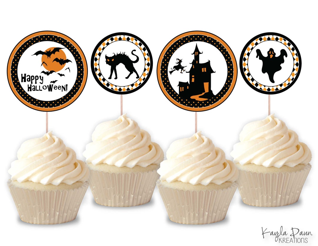 Halloween Cupcake Toppers - Etsy
