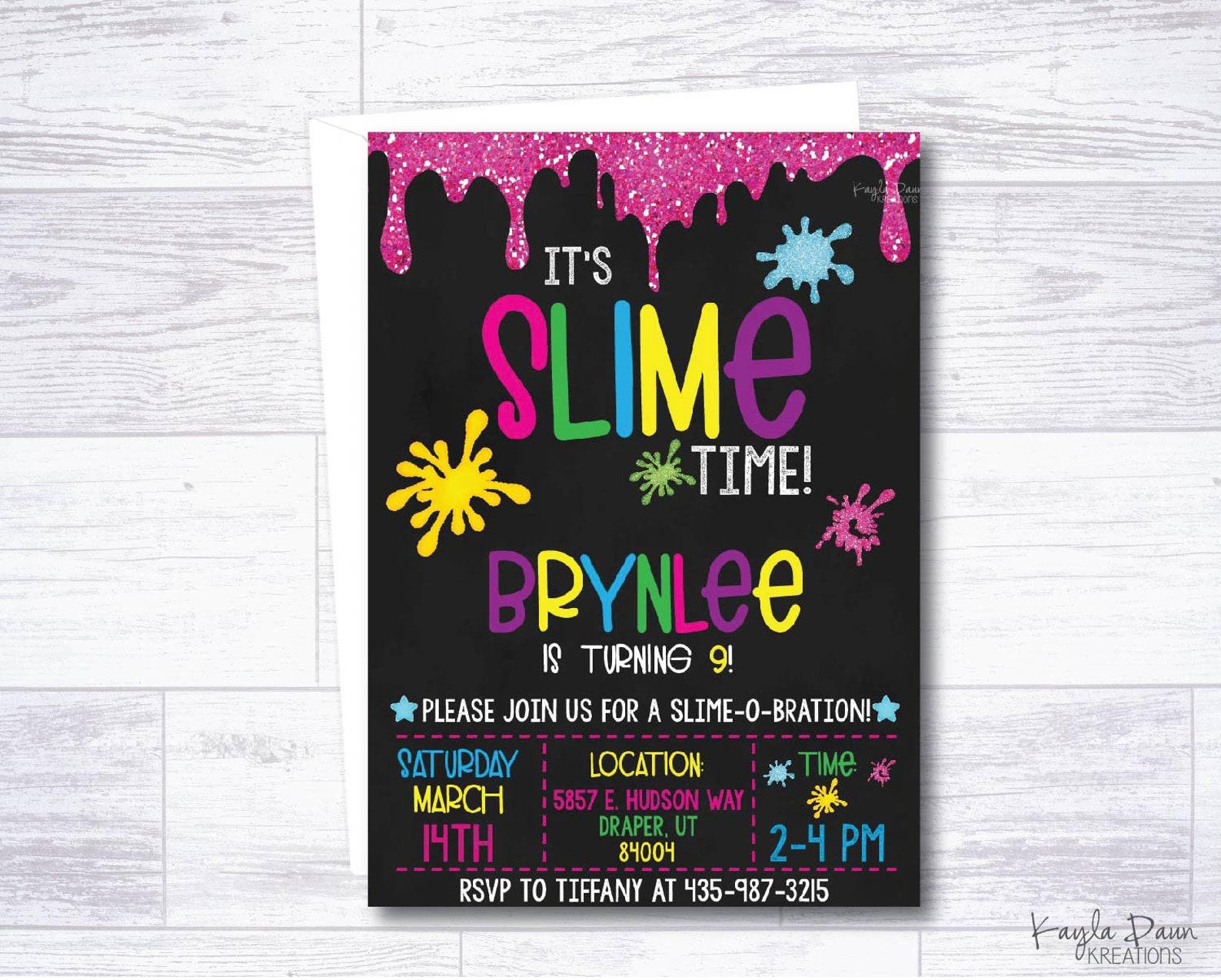 Slime Chalkboard Milestone Print - Etsy