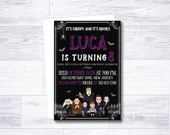 ADDAMS FAMILY Inspired Birthday Invitation / Addams Family Birthday ...