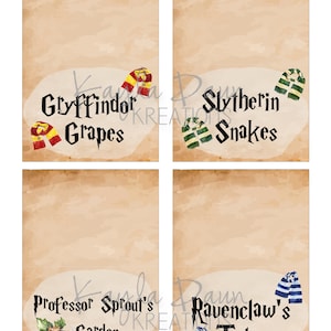 Wizard Themed Food Labels - Etsy