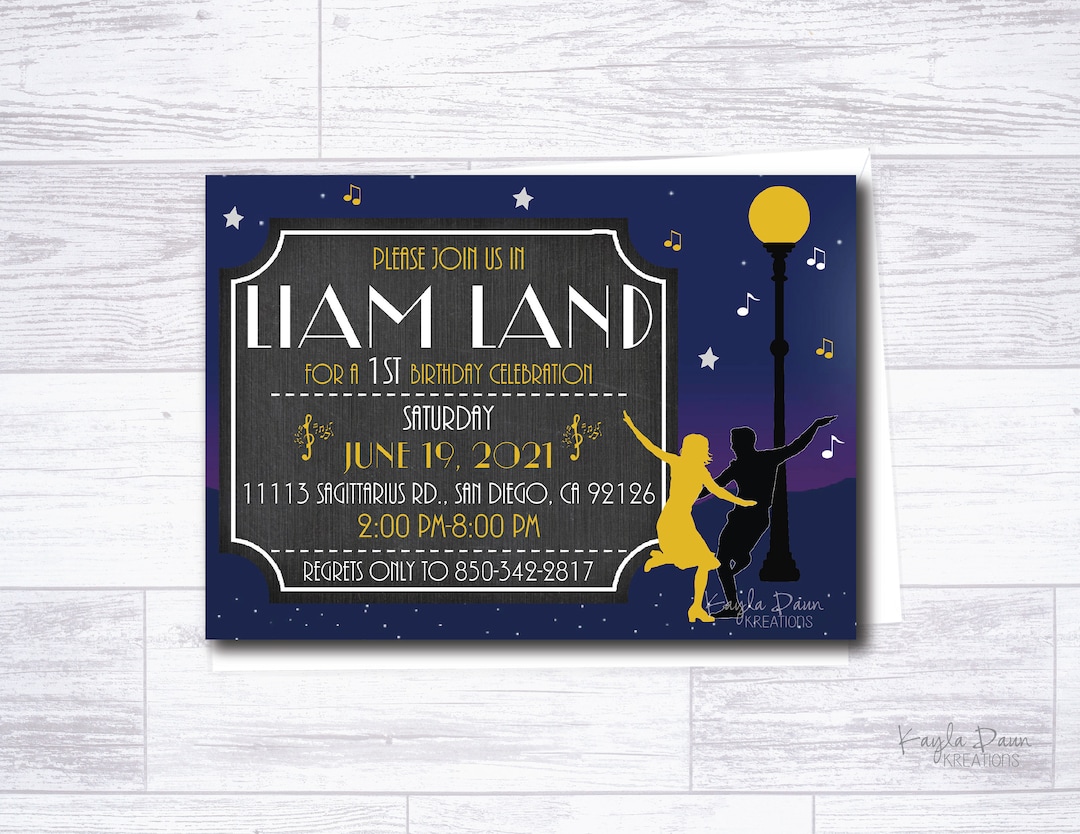 La La Land Inspired Invitation, Hollywood Themed Invitation ...