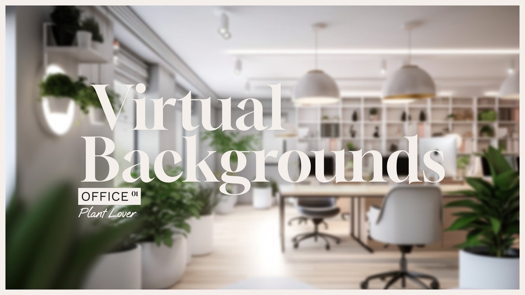 Modern Office Plant Lover Virtual Background for Zoom and - Etsy