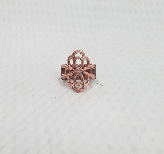 Vintage Copper Scrollwork North-South Stretch Statem… - Gem