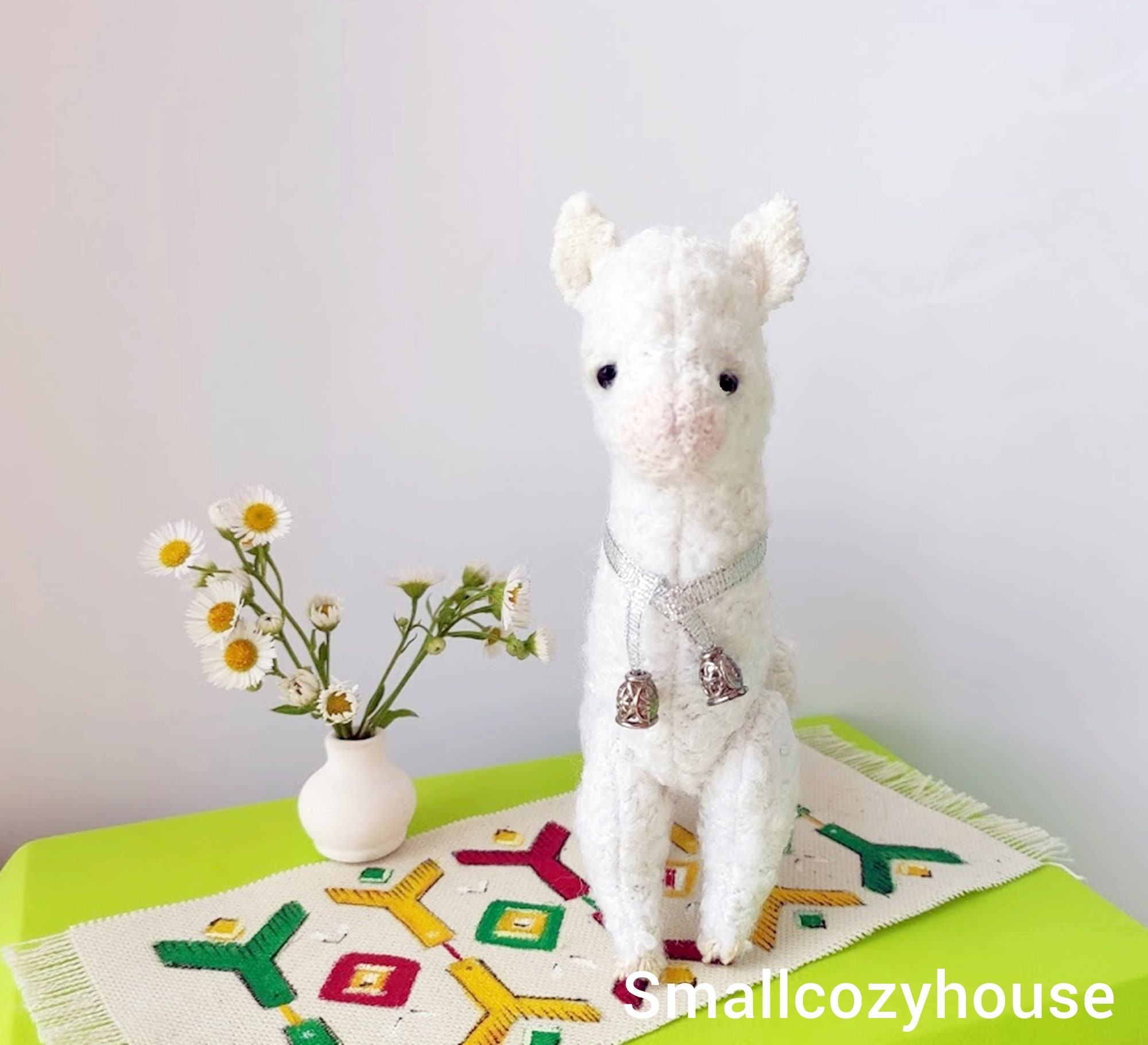 Alpaca stuffed animal toy small white alpaca cute handmade | Etsy
