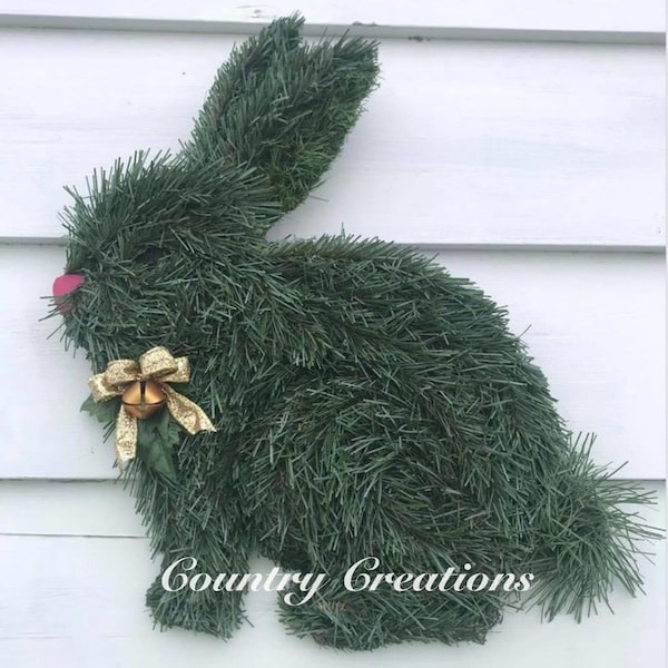 Rabbit Wreath - Etsy