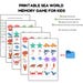 Printable Sea World Memory Game for Kids |ocean Life Matching Cards ...