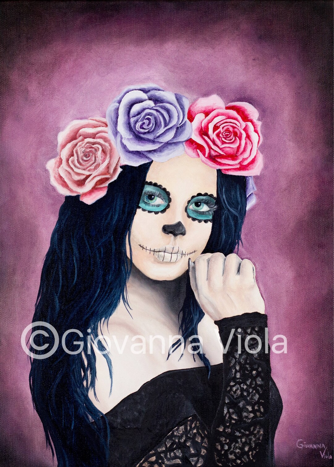 Art Prints Fine Art Print Catrina Art Print Home Decor Dia - Etsy