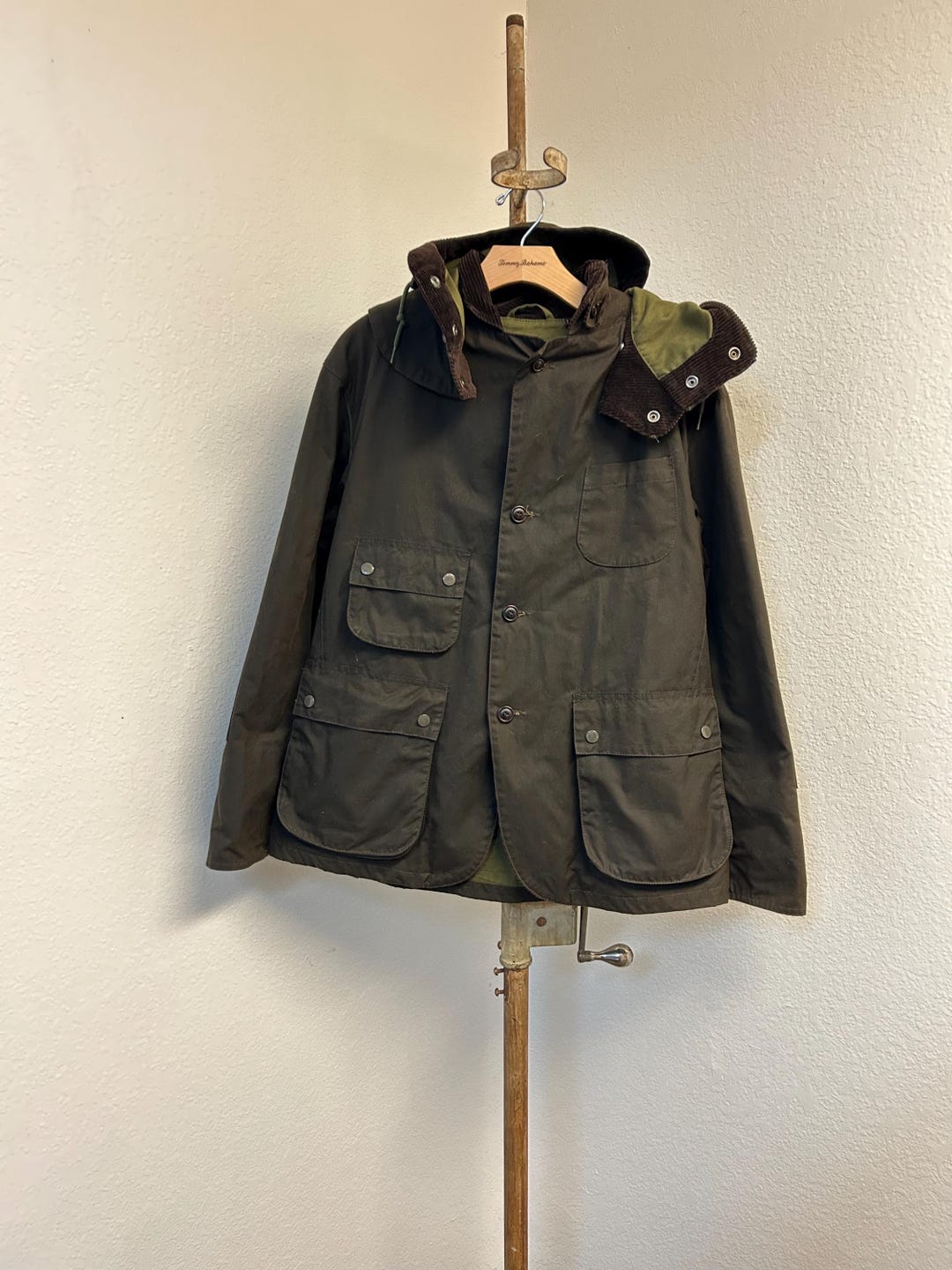 Barbour Engineered Garments Oiled Cotton Hunting Wax Jacket Size S ...