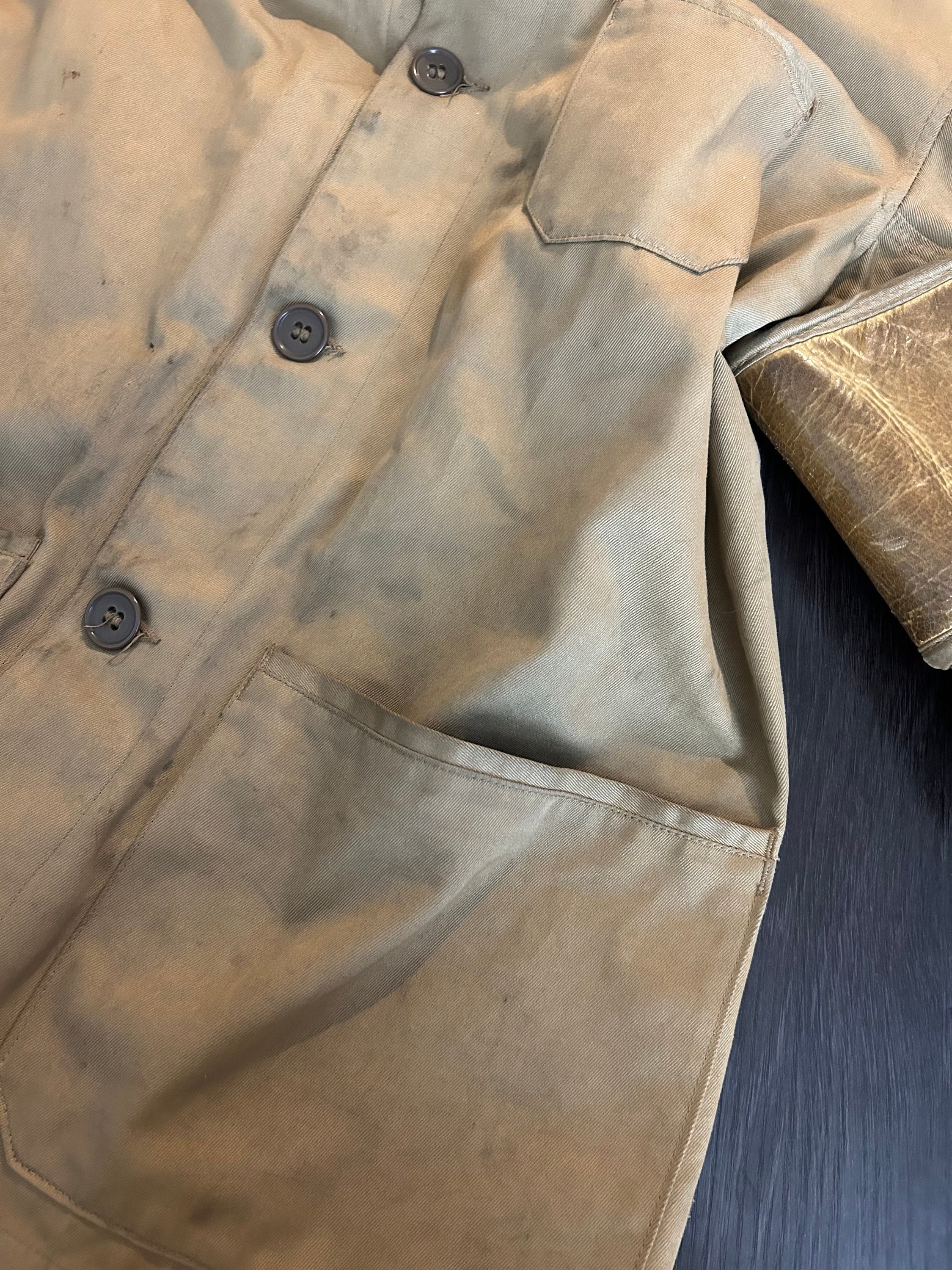 40s 50s Vintage Distressed Cotton Twill Hunting Shooting 40s 50s Vintage Distressed Cotton Twill Hunting Shooting
