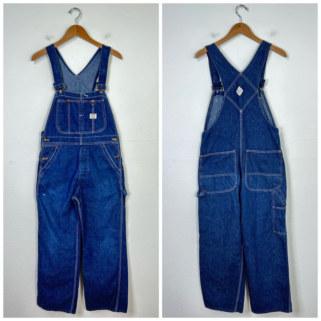 60s Vintage BIG MAC Penny's Indigo Denim Overall Work Wear Size 32 ...