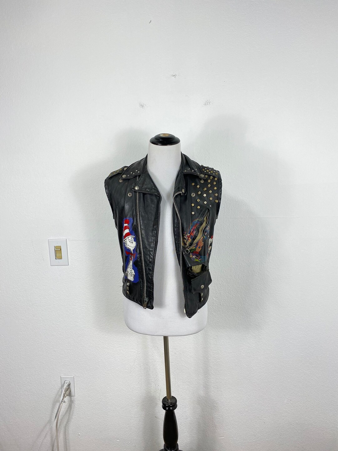 80s Vtg THE DEHUMANIZERS PNW Punk Rock Hardcore Band Hand Paint Leather ...