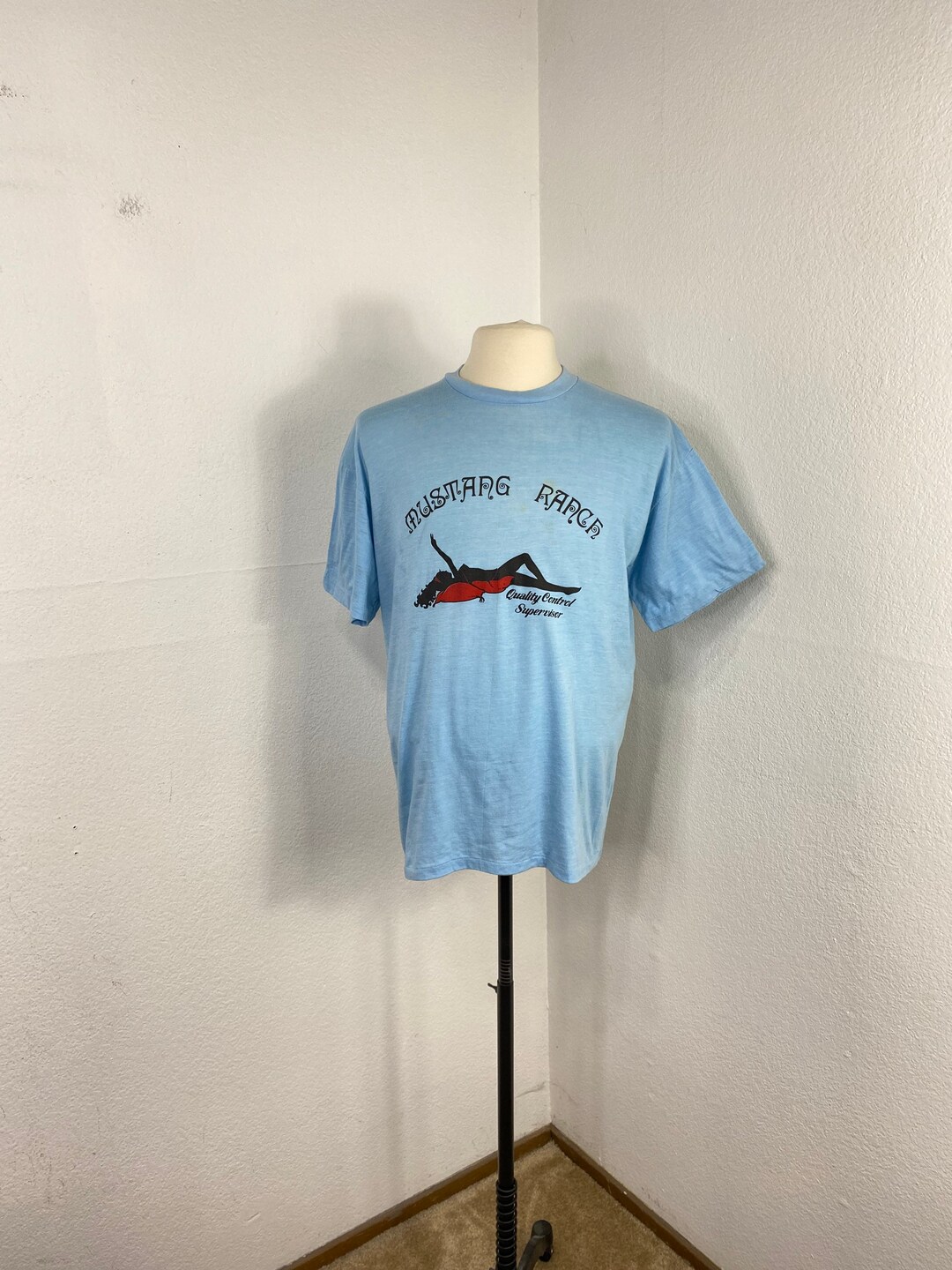 70s 80s Vintage MUSTANG RANCH T Shirt 50/50 Blend Size XL - Etsy