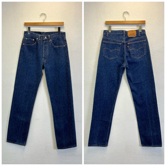 80s Vintage Levis 501 Dark Wash Denim Pants Jeans Size 30 80s Vintage Levis 501 Dark Wash Denim Pants Jeans Size 30