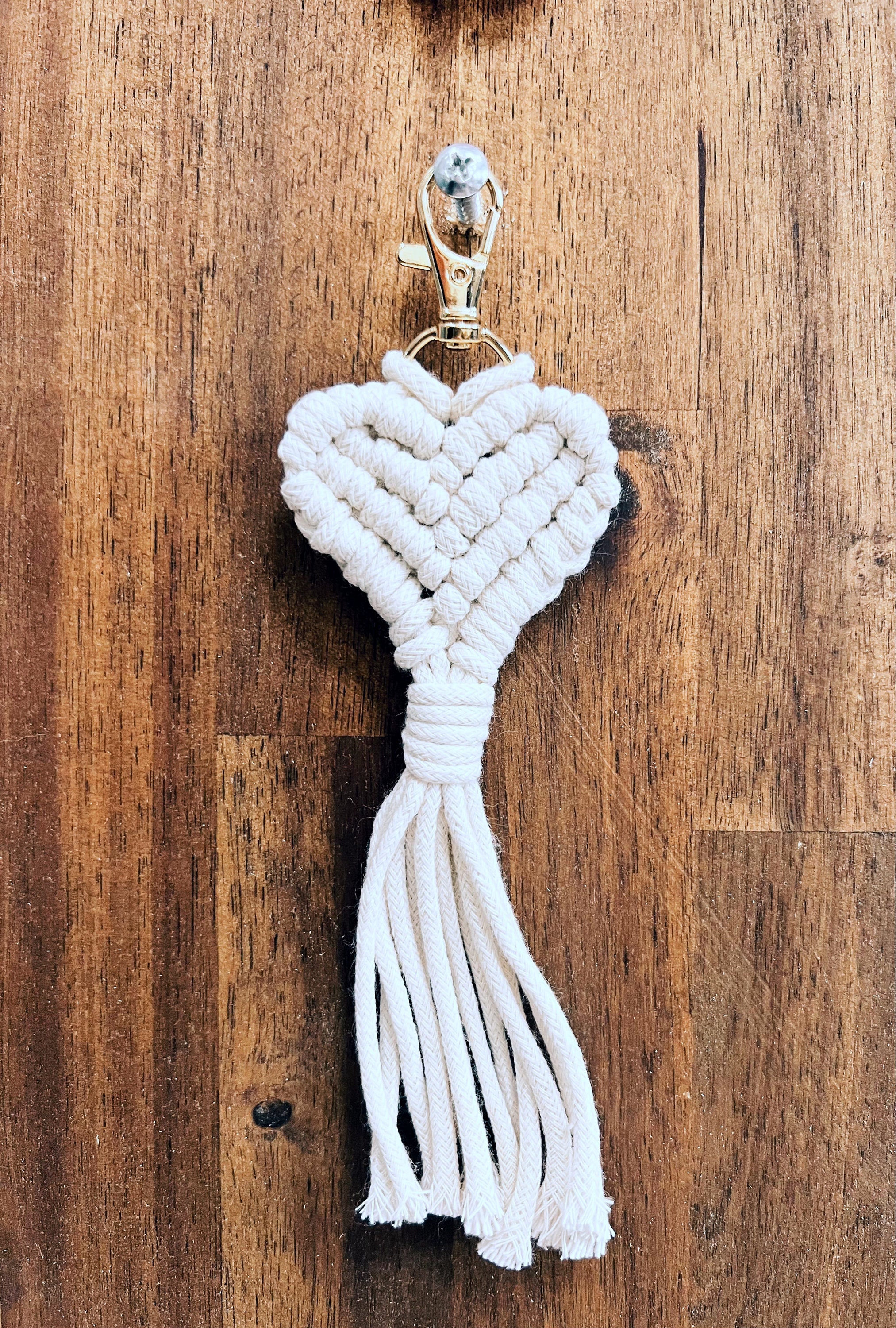 Macrame Heart Keychain Macrame Heart Love Keychain Gift - Etsy