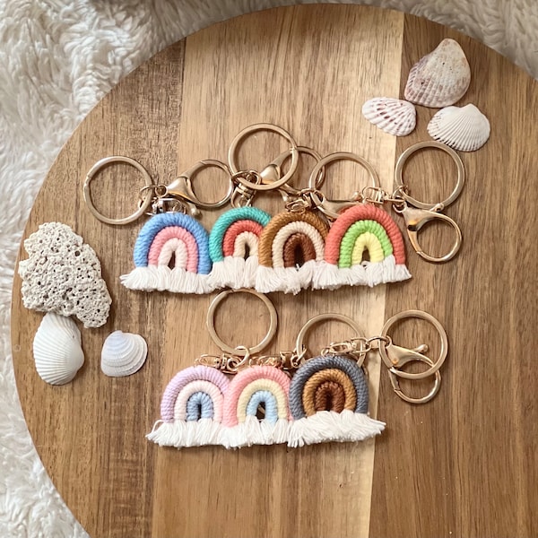 Rainbow Keychain - Etsy