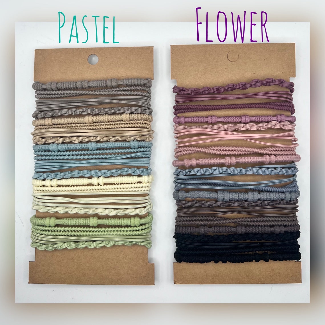 Boho Hair Tie Bracelet Set: Woven Tangle-free Accessory - Etsy