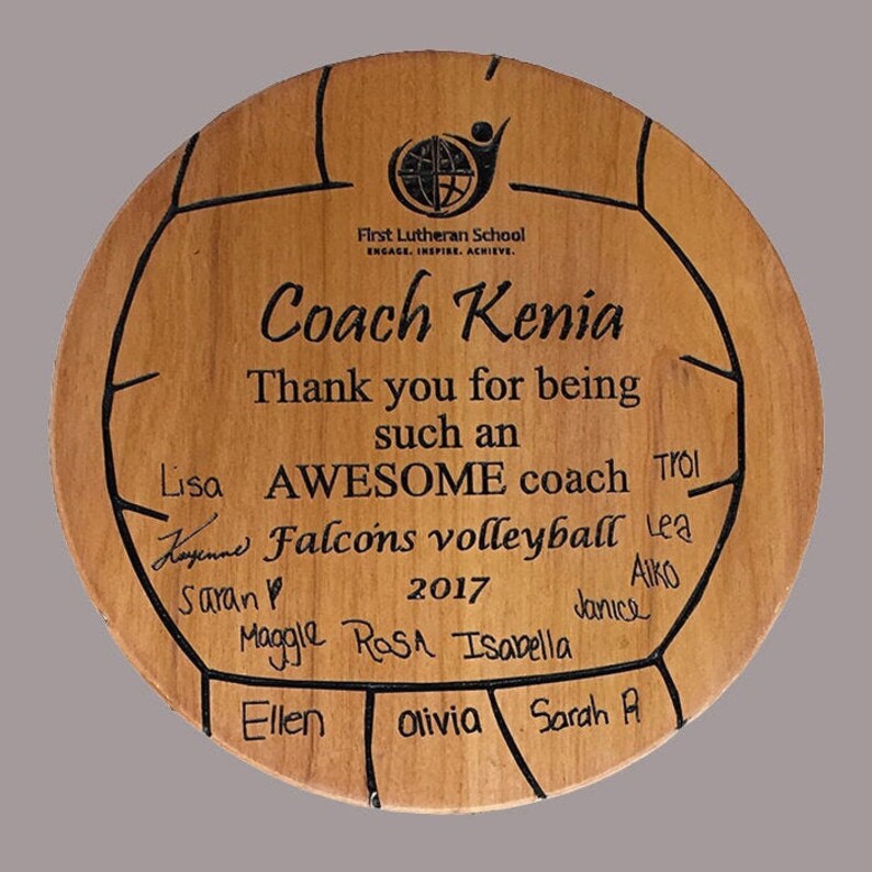 Volleyball Coach Appreciation Plaque - Etsy