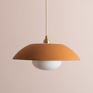 Terracotta Dusk Ceramic Lamp Shade and Pendant Set - Etsy