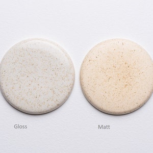 Speckled Cream Gloss Element Pendant Light in Ceramic and Brass/nickel ...