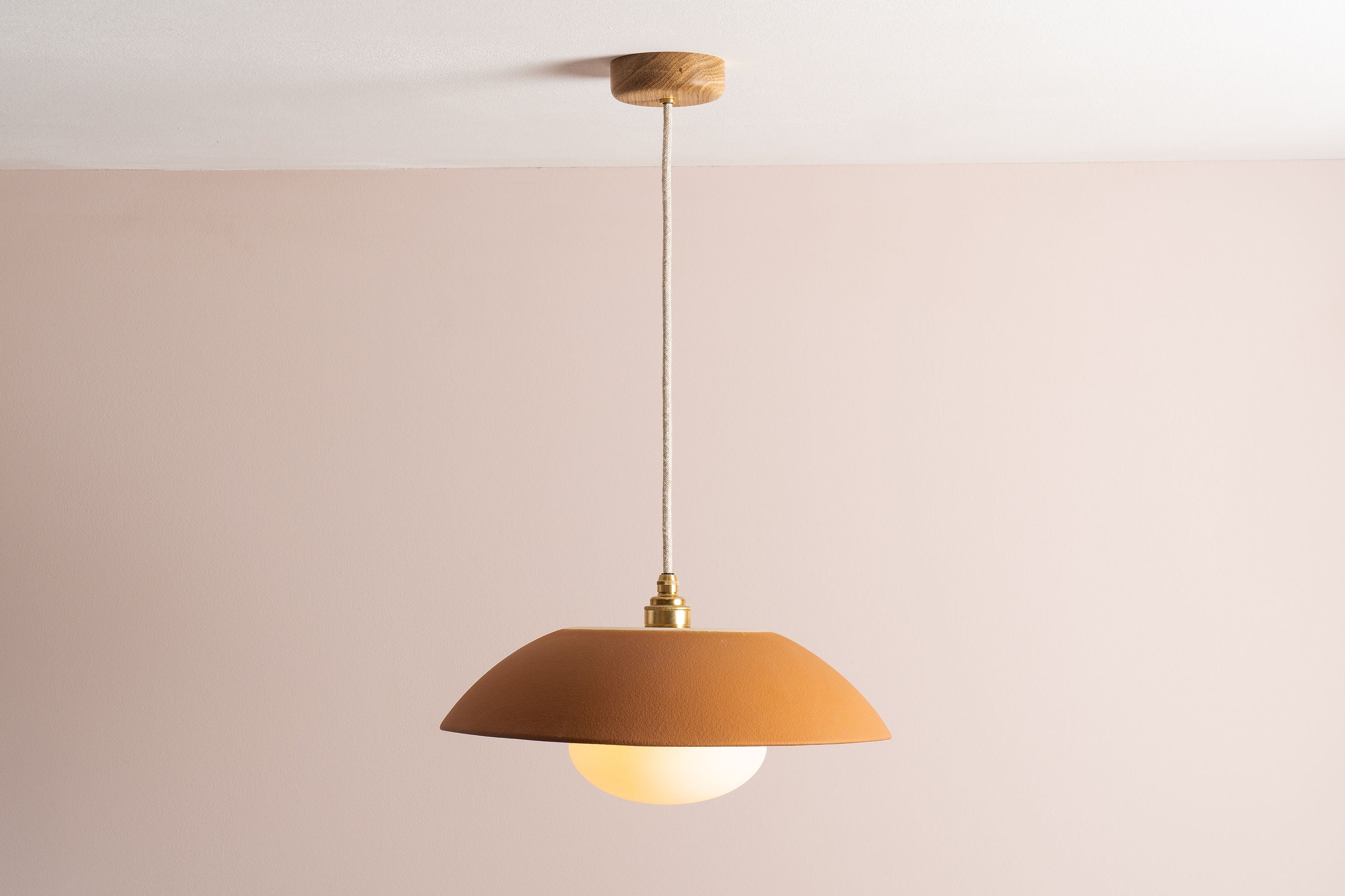 Terracotta Dusk Ceramic Lamp Shade and Pendant Set - Etsy