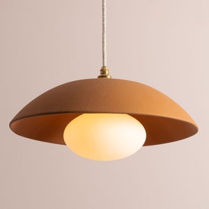 Terracotta Dusk Ceramic Lamp Shade and Pendant Set - Etsy