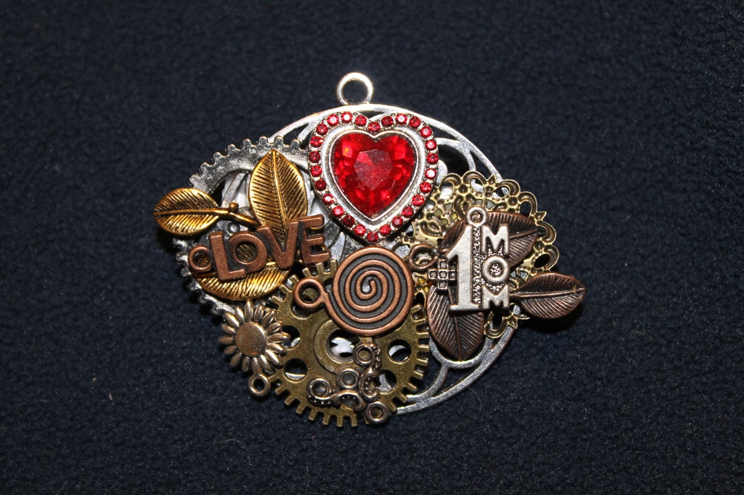 No. 1 Mom Steampunk Pin - Etsy