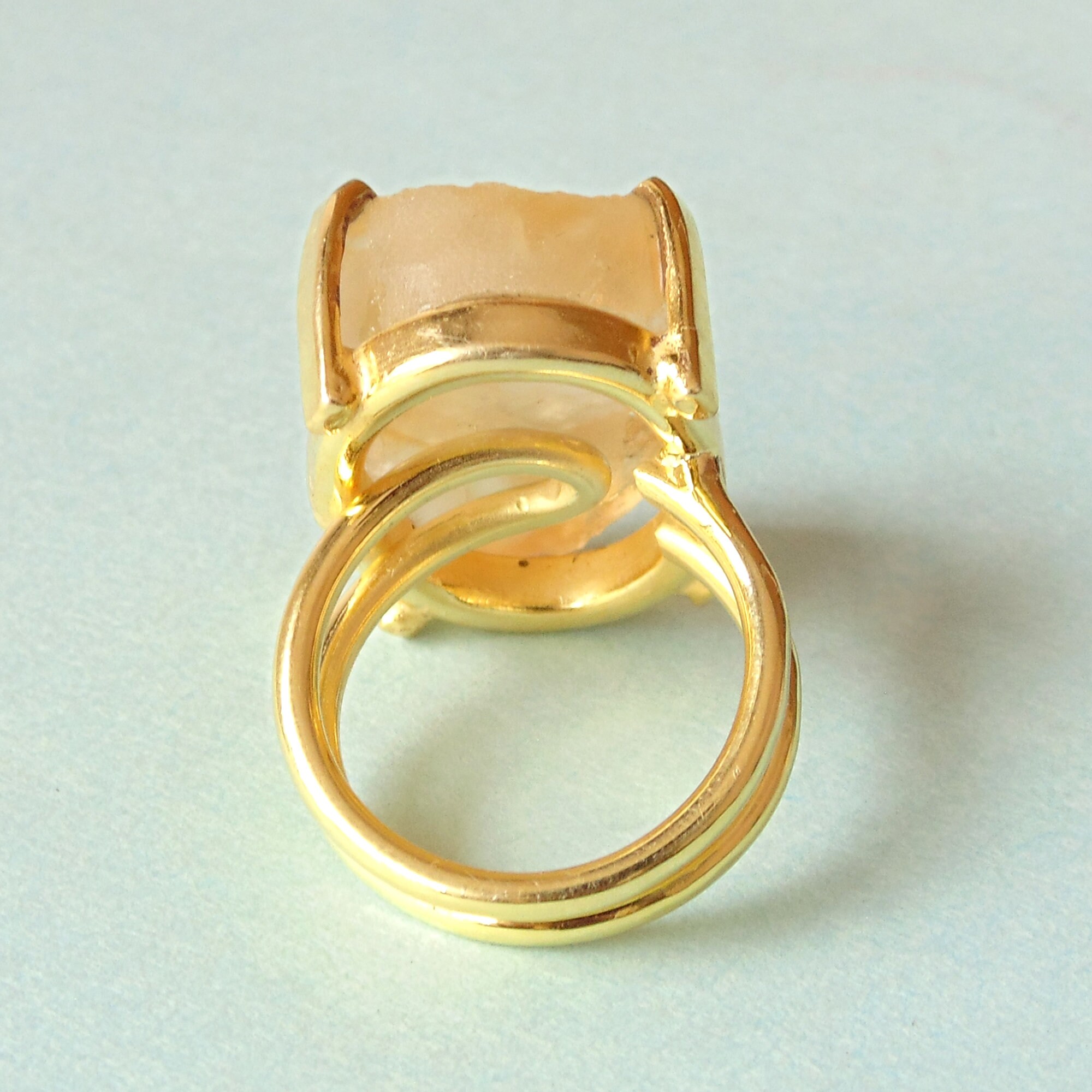 Natural Citrine Ring Rough Stone Ring November Birthstone - Etsy