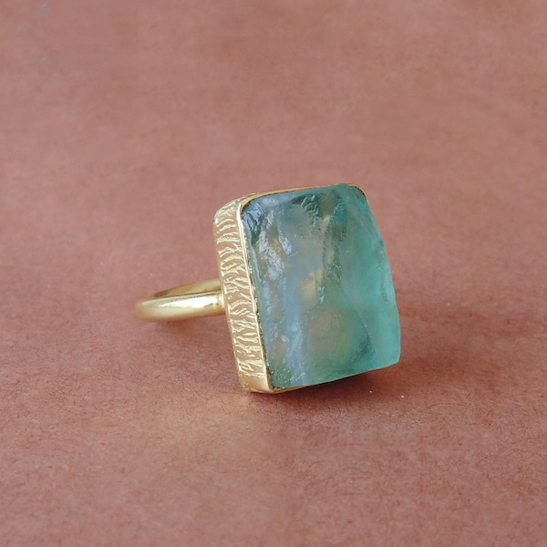 Green Fluorite Ring - Etsy